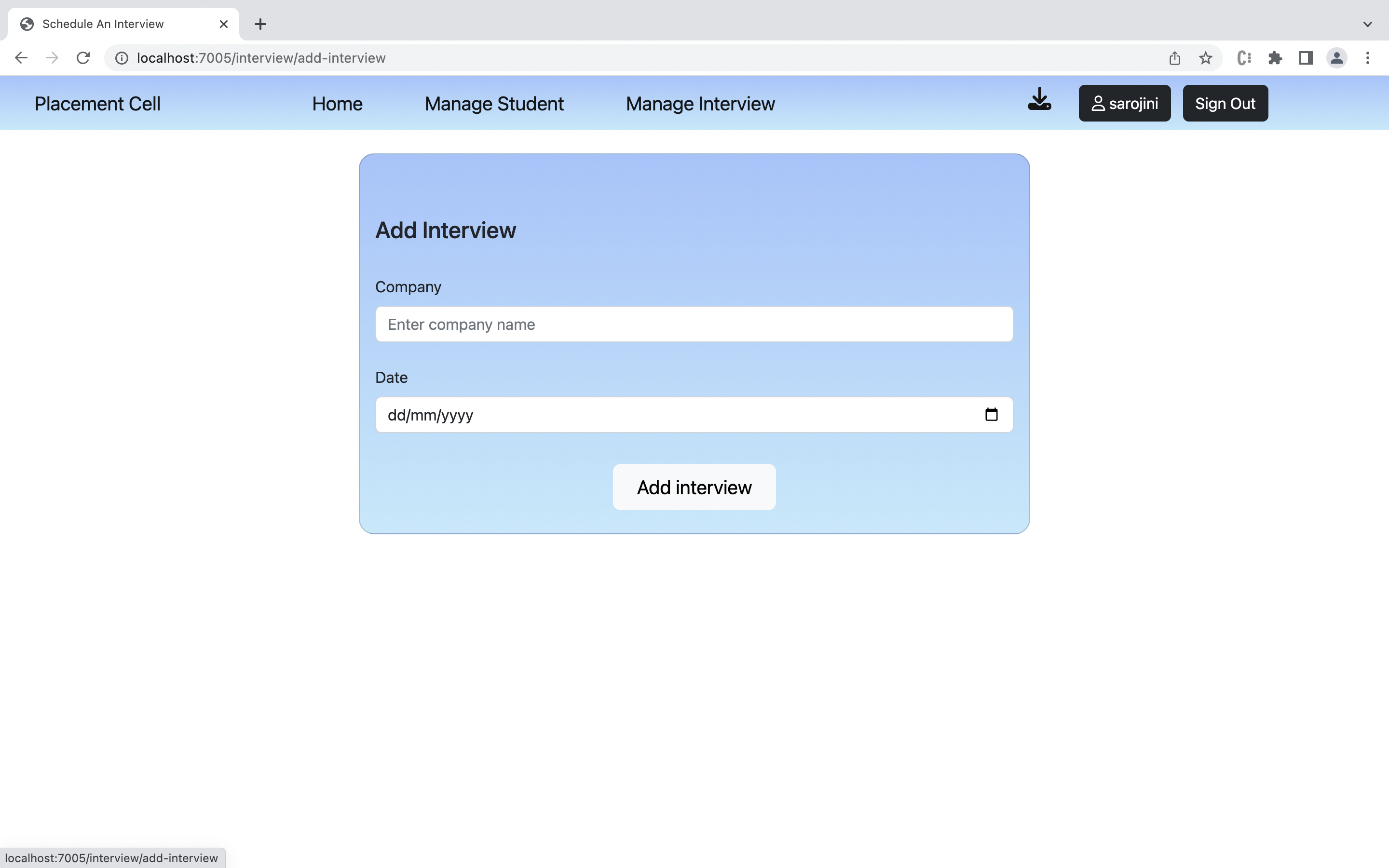 GitHub - nsarojini/Placement-Cell: Employees can sign in and add ...