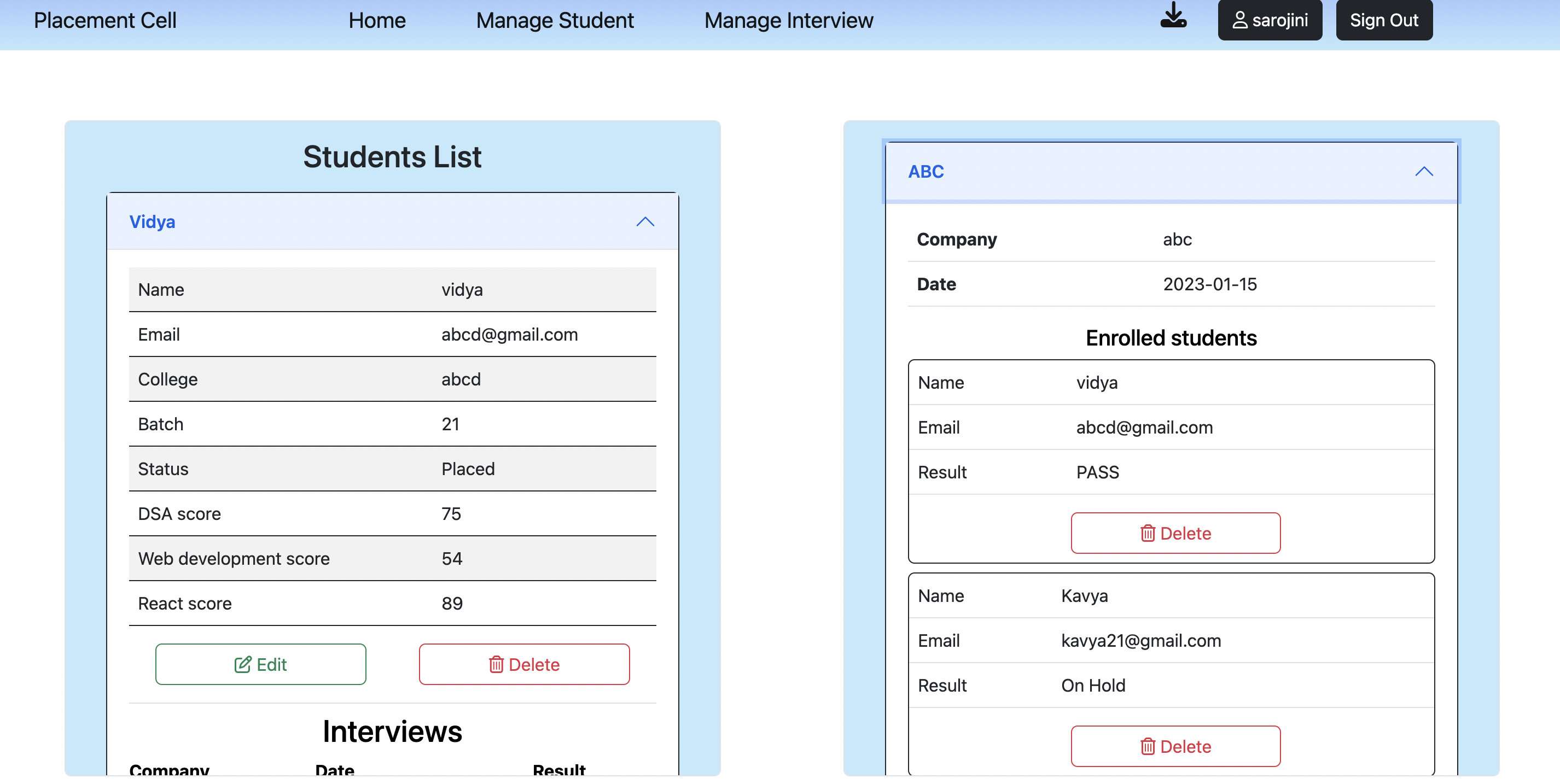 GitHub - nsarojini/Placement-Cell: Employees can sign in and add ...