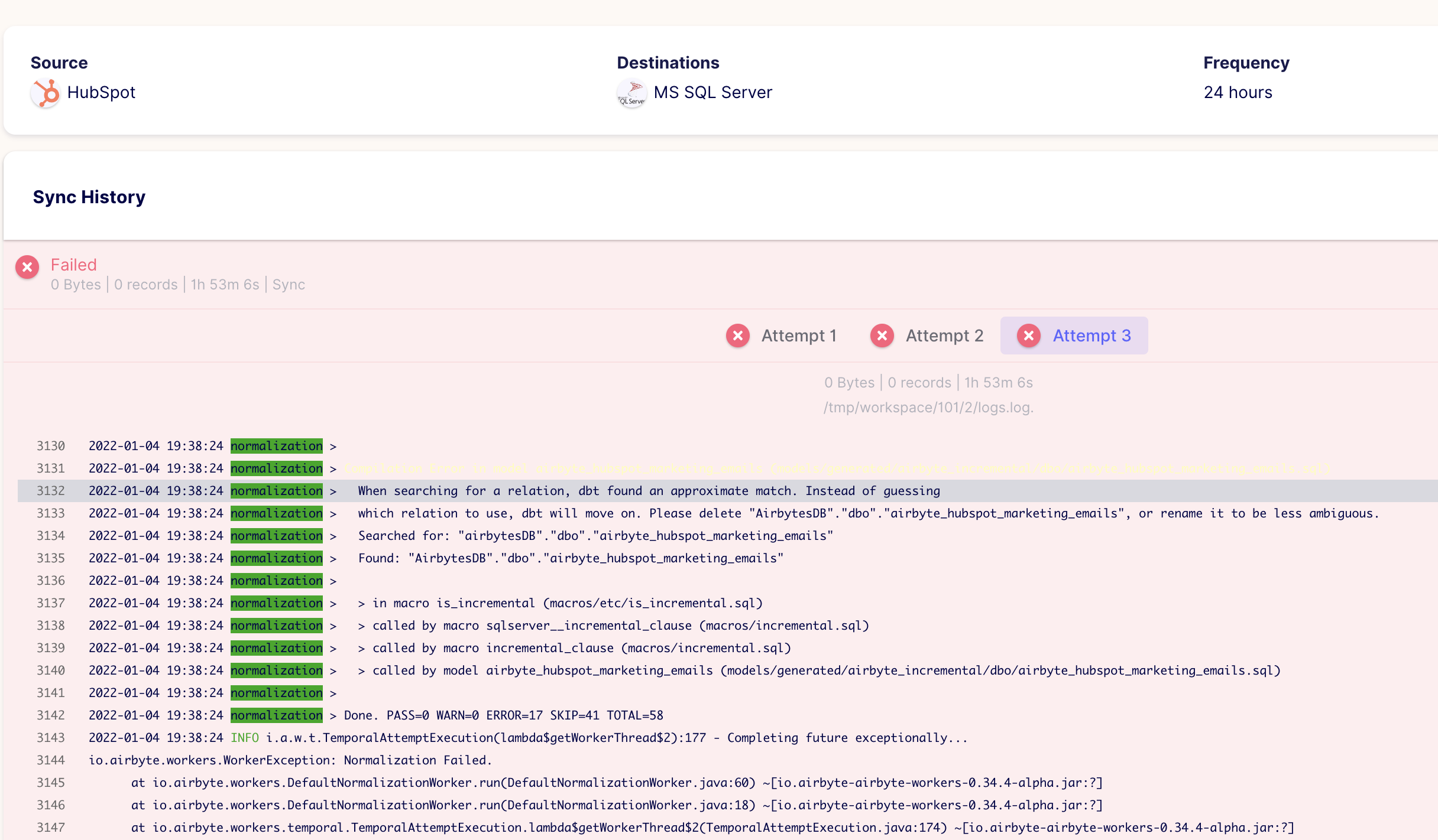🐛 Destination MSSQL: Incremental normalization bug · Issue #8806 · airbytehq/airbyte · GitHub