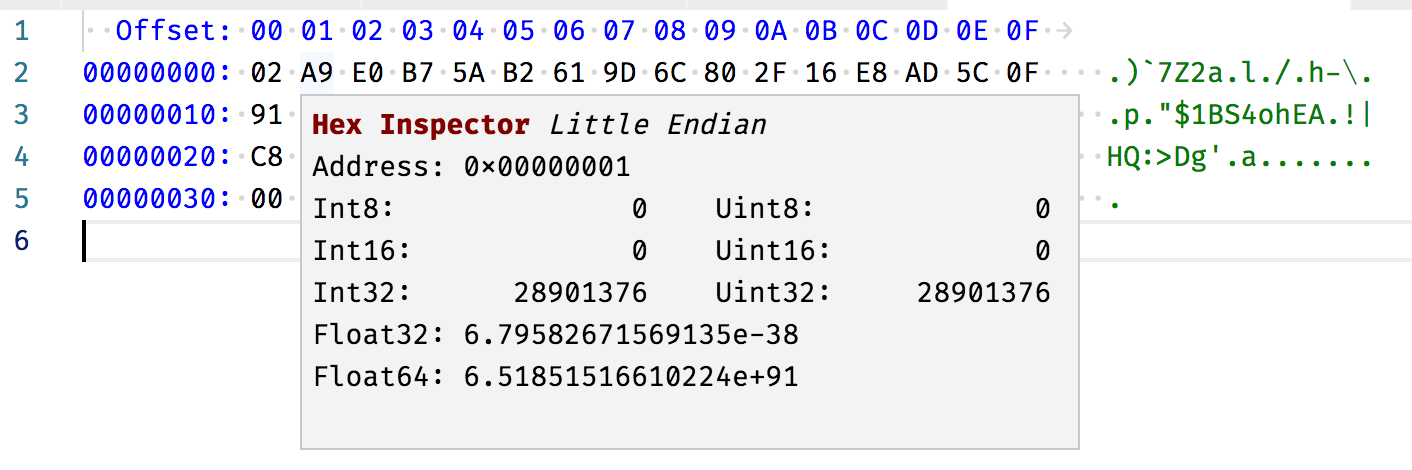 Wrong values in the hover view · Issue #49 · stef-levesque/vscode-hexdump · GitHub