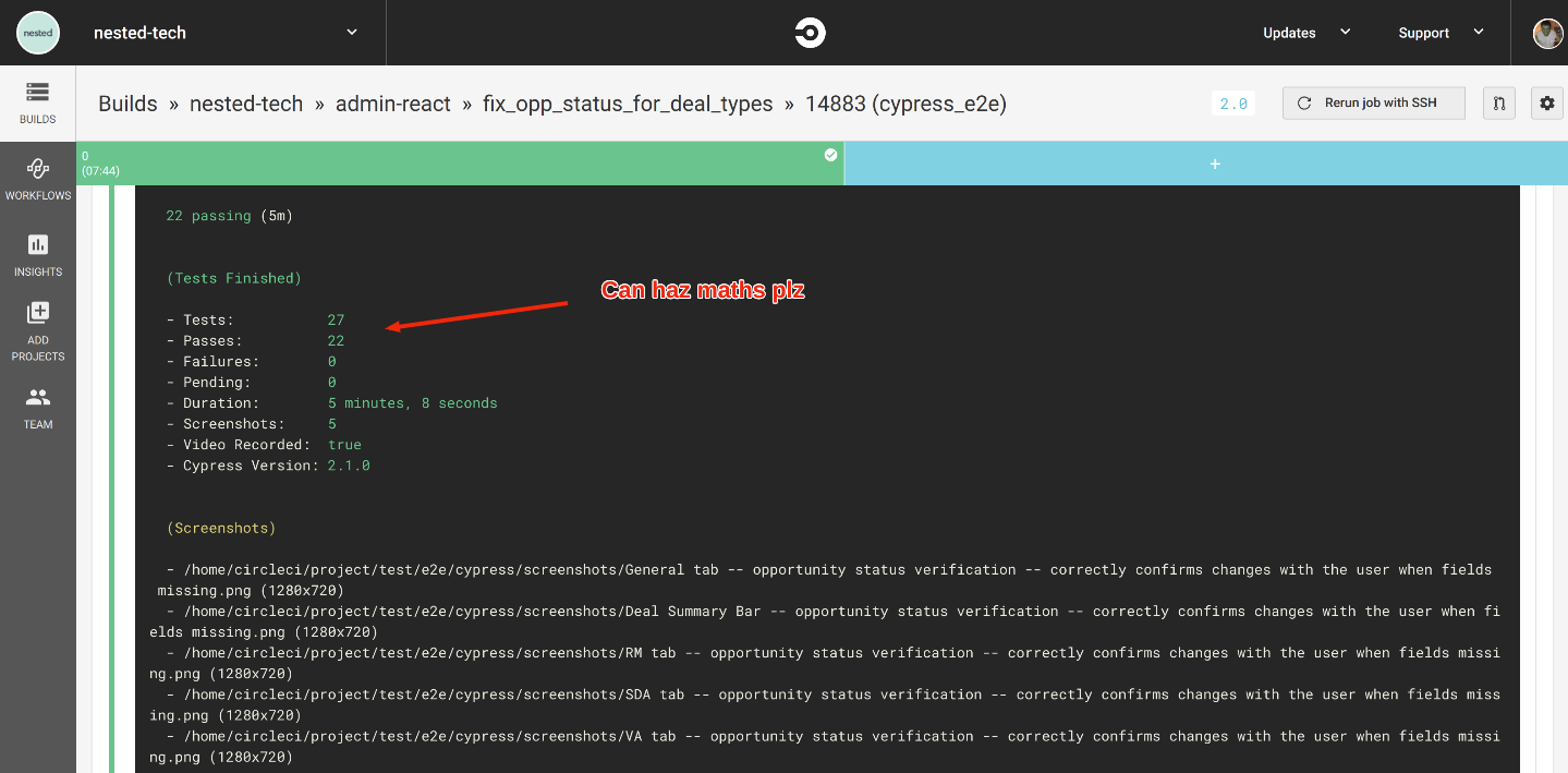 Build Passes When Tests Have Failed Cypress Screenshots Are Taken Too · Issue 1870 · Cypress