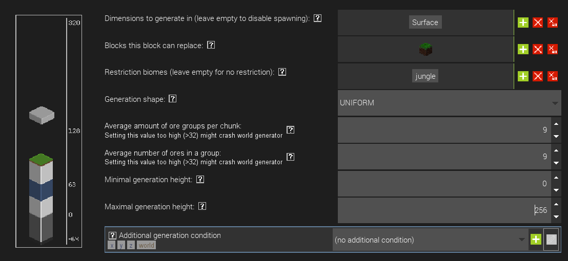 Block won't generate · Issue #3225 · MCreator/MCreator · GitHub