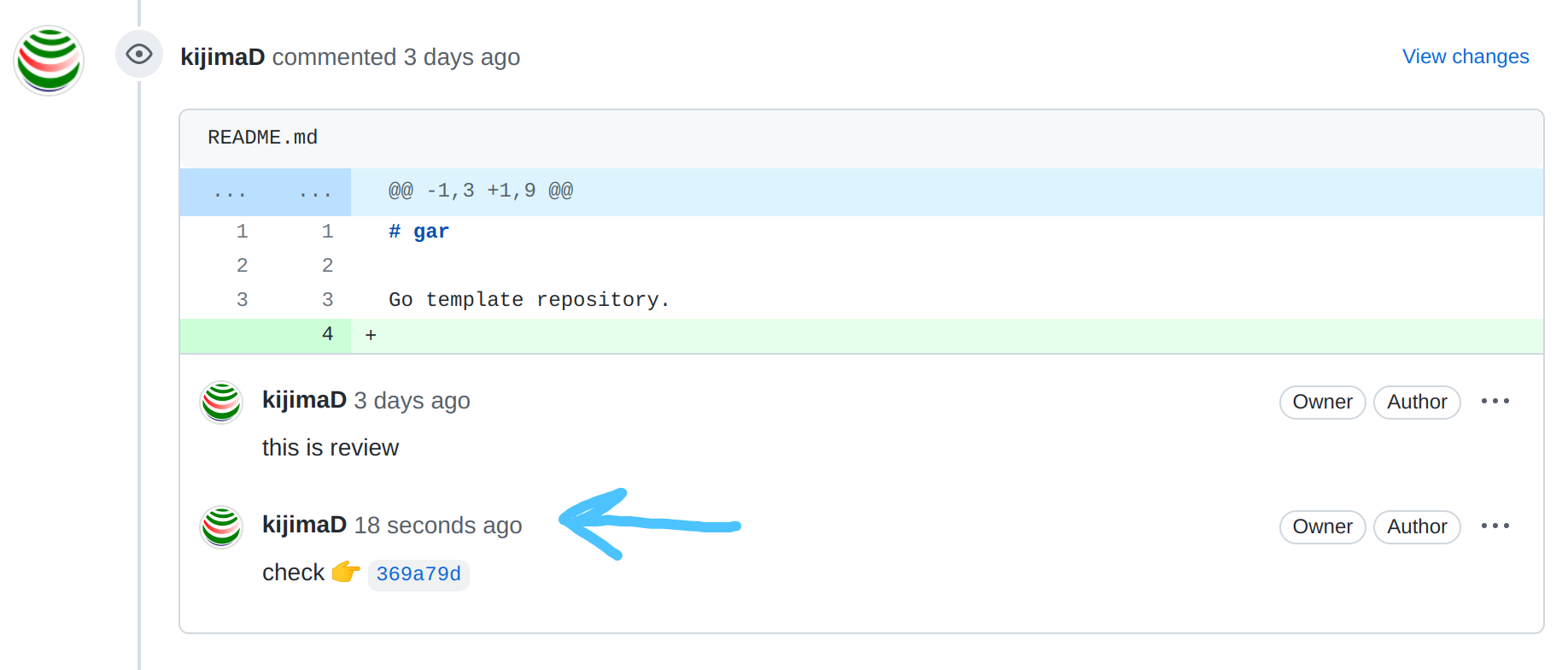 GitHub - kijimaD/gar: easy code review reply