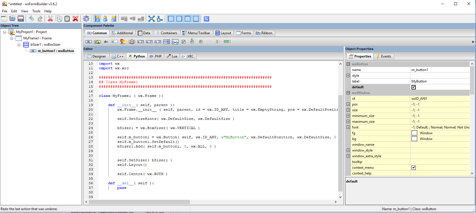 Generated code calls SetDefault() for all buttons · Issue #380 ...