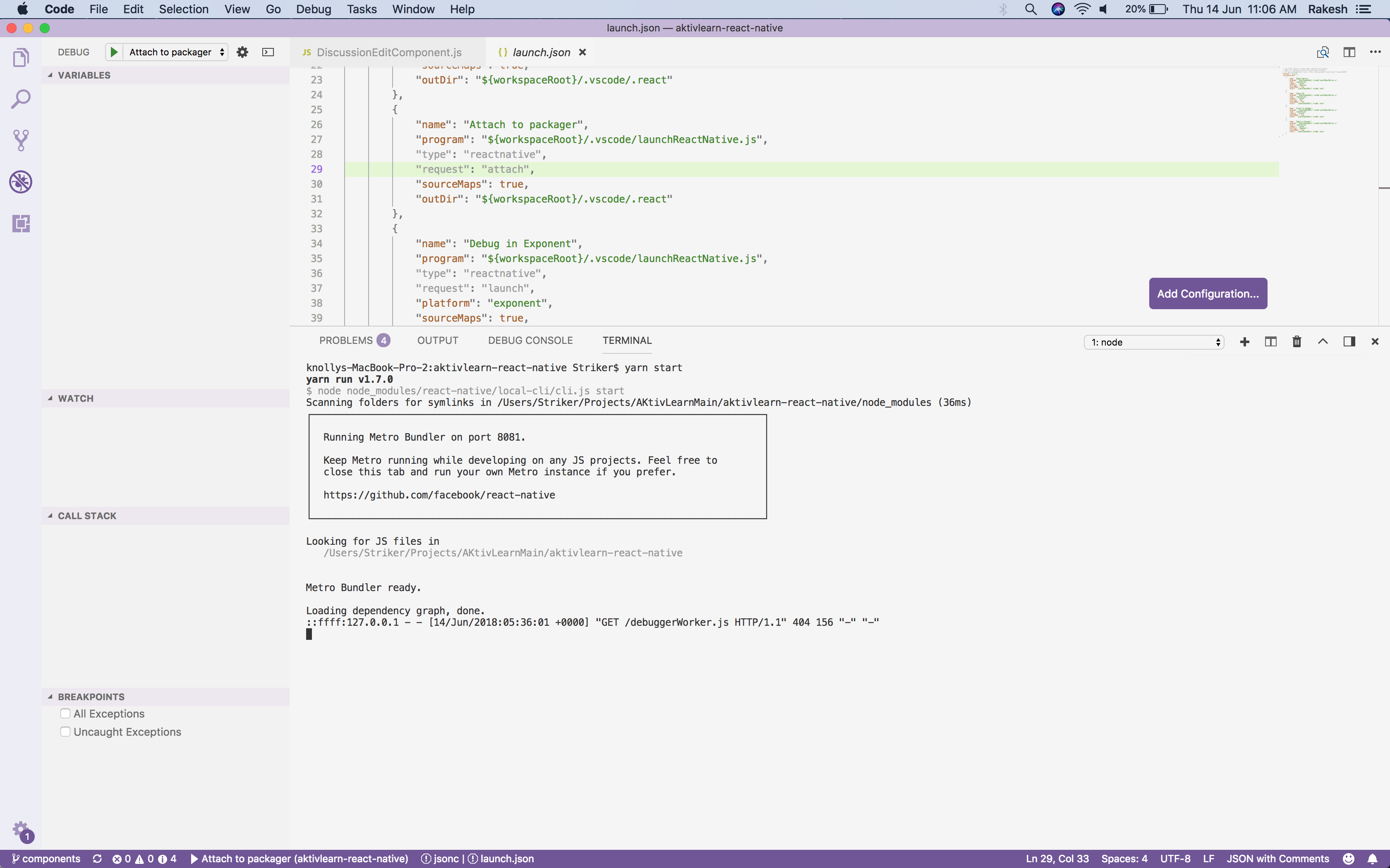 Unable To Connect To Packager For Debugging · Issue 722 · Microsoftvscode React Native · Github