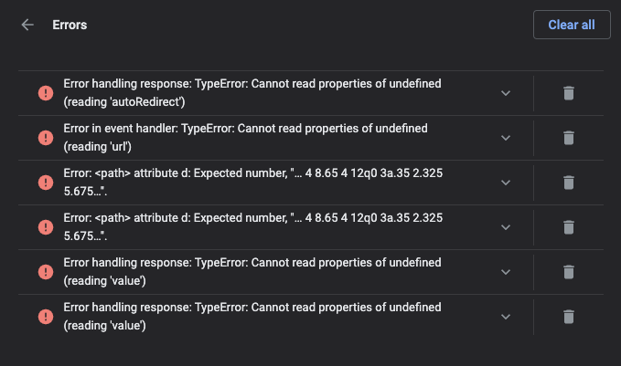 Lots of random errors popping up · Issue #498 · libredirect/browser_extension · GitHub