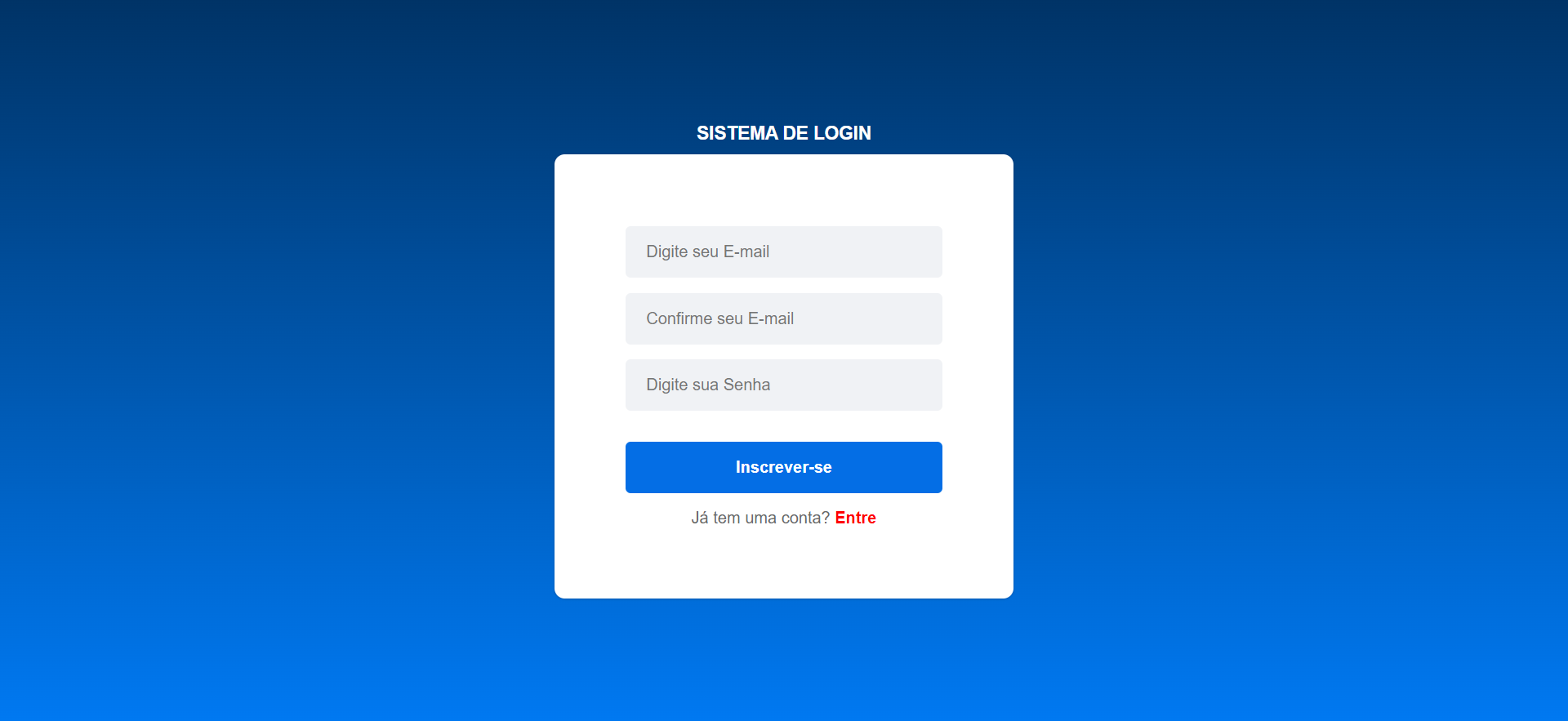 GitHub - Ronalddavy9/Tela-login: tela de login e cadadstro criado em ...