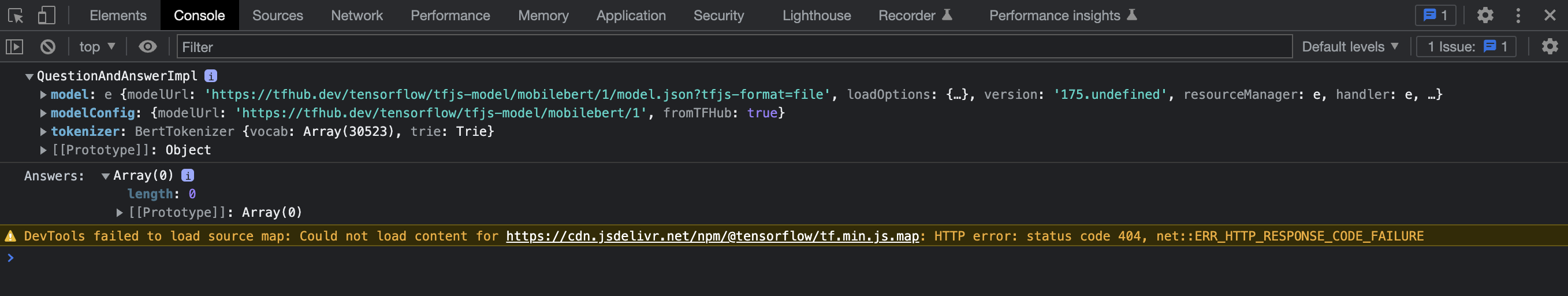 qna model always empty array · Issue #7593 · tensorflow/tfjs · GitHub