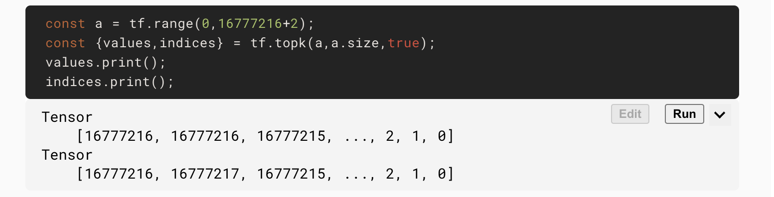 tf.topk limit · Issue #7927 · tensorflow/tfjs · GitHub