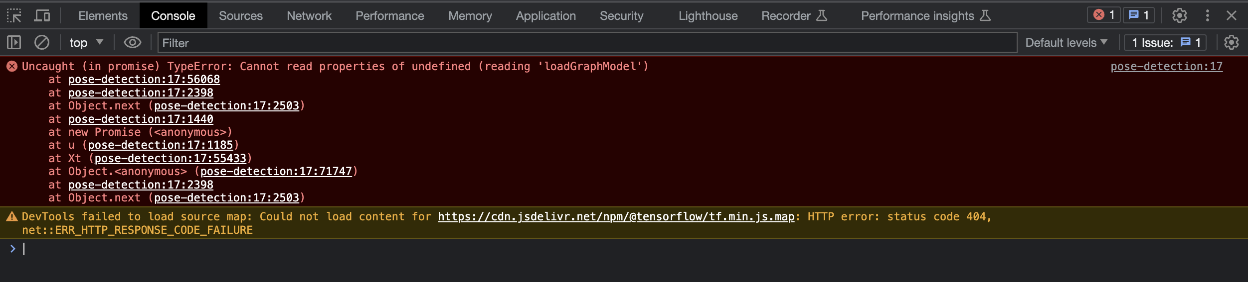 Loading Movenet Gives Uncaught In Promise Typeerror Cannot Read Properties Of Undefined 
