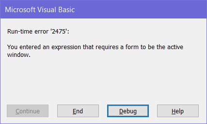 Error 2475 · Issue #367 · joyfullservice/msaccess-vcs-addin · GitHub