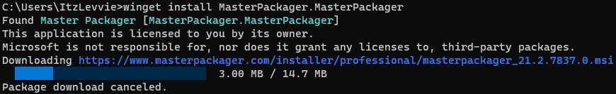 Install downloads 2 byte file and fails hash verification · Issue #1261 · microsoft/winget-cli ...