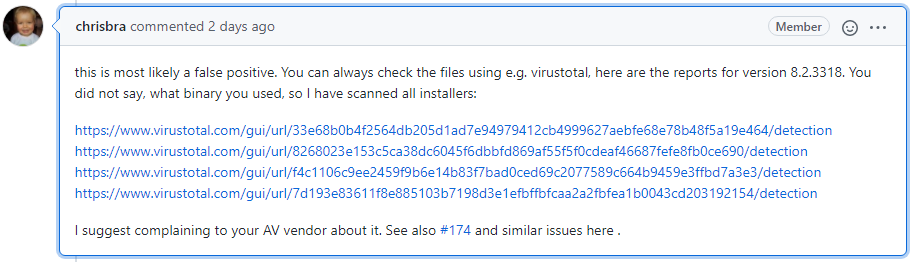 Upon update of vim.vim package Windows Defender automatic quick scan detects "Trojan:Script ...