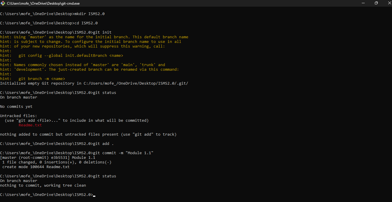 Module 1.2 · Issue #1 · Mofe-Oyefuga/ISM-209 · GitHub