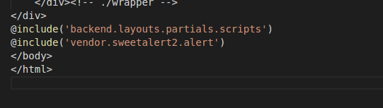 Error when include view · Issue #4 · realrashid/sweet-alert · GitHub