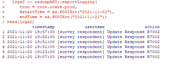 Logging export fails with introduction of illegal data dictionary ...