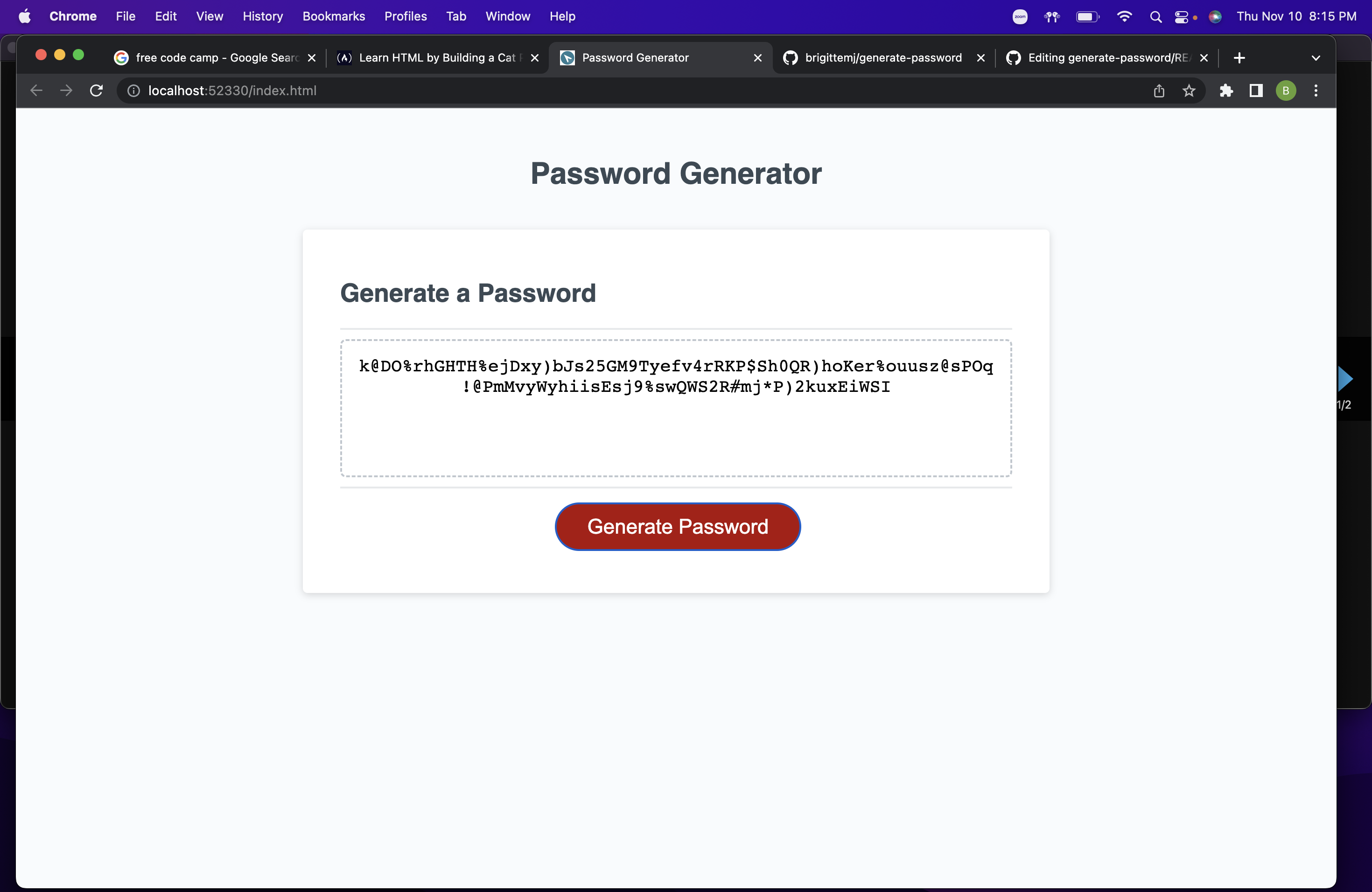 GitHub - brigittemj/generate-password