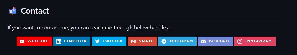 Documentation Bug Adding A Socials Section And Badges To That Section In The Readme · Issue