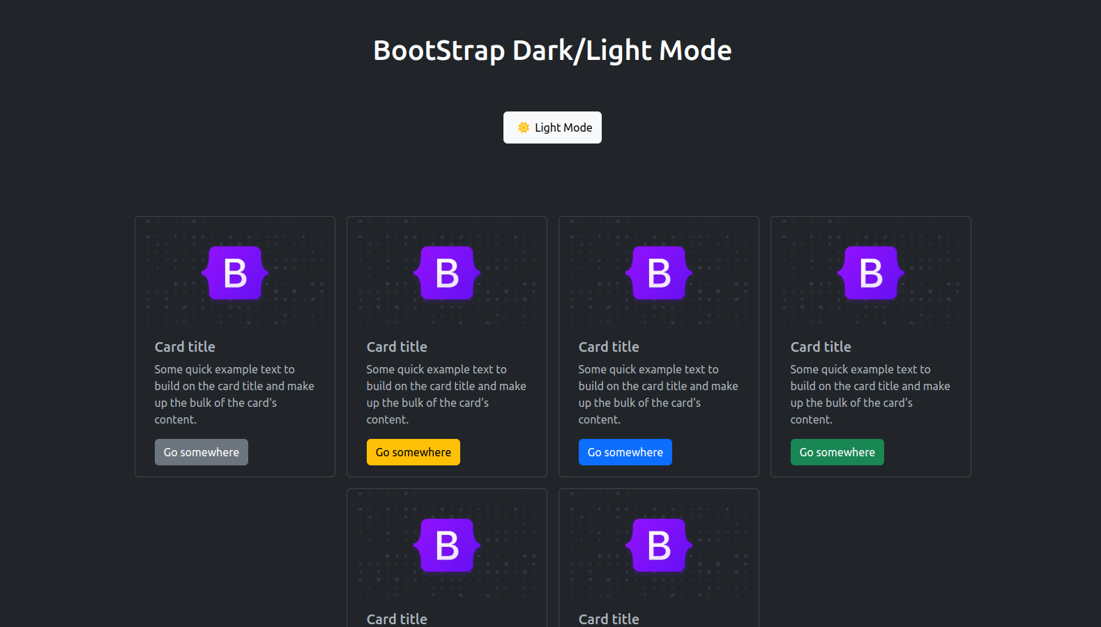 GitHub - WaiYanPhoneAant/Dark-Light_Mode-bootStrap-: Dark/Light Change with bootstrap update ...