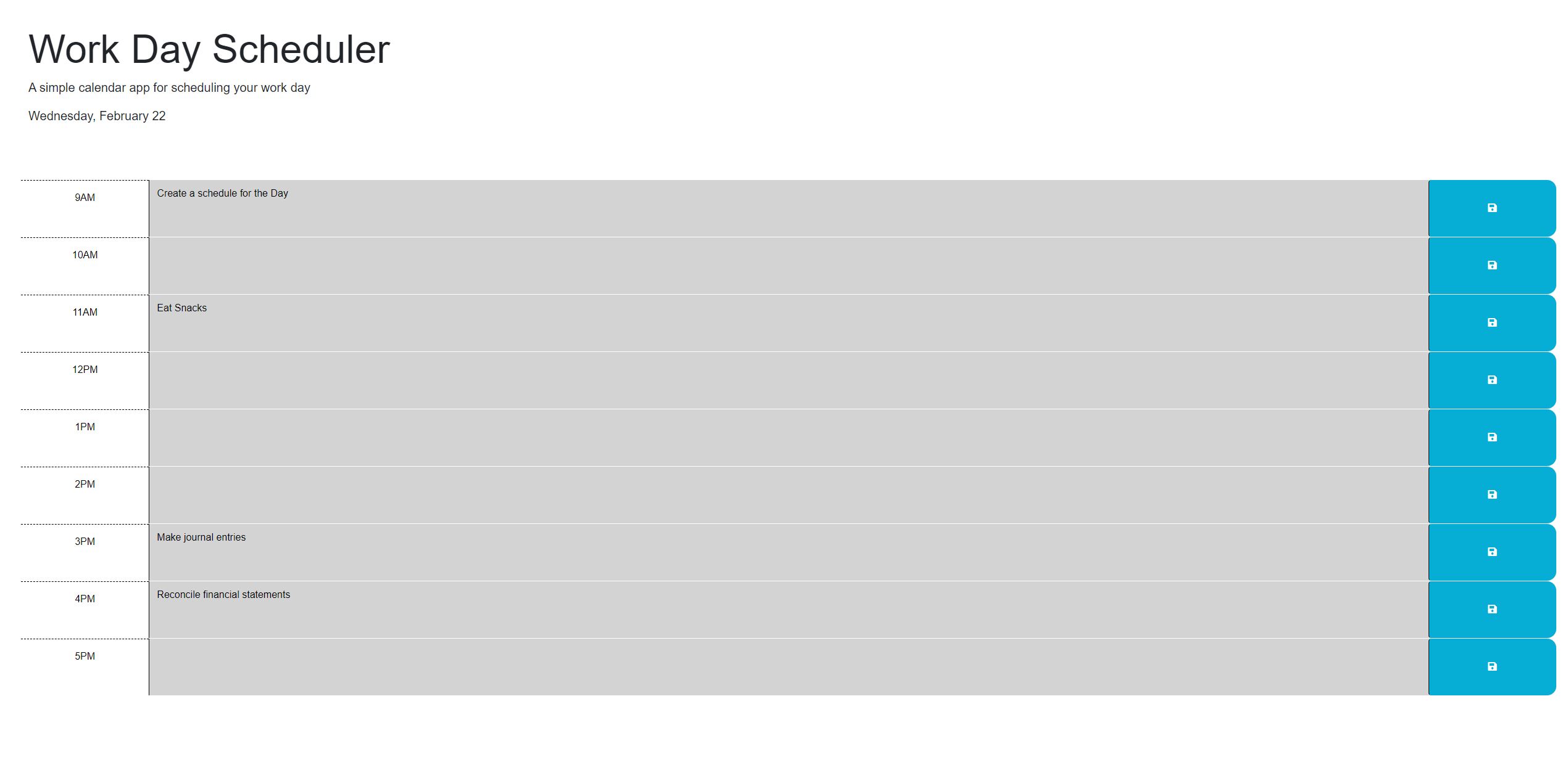 GitHub - cameragrammar/Work-Day-Scheduler: Built a work day scheduler ...