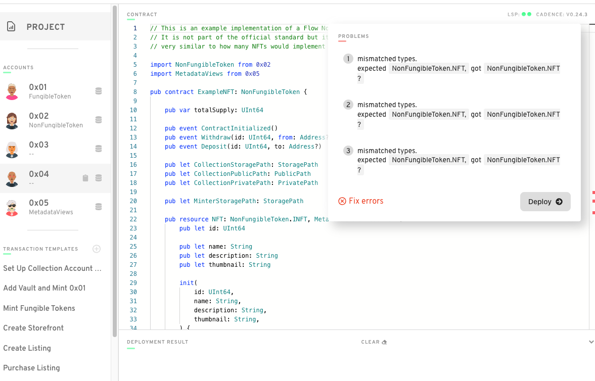 Contract examples: Mismatched types error in "Create A Marketplace" contract · Issue #300 ...