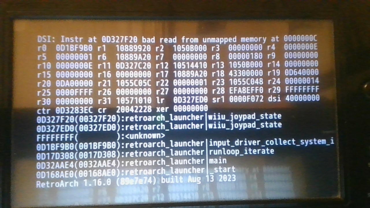 [WiiU] Retroarch Crashes If I Attempt to Change Device Index in the RetroPad Binds Menu · Issue ...