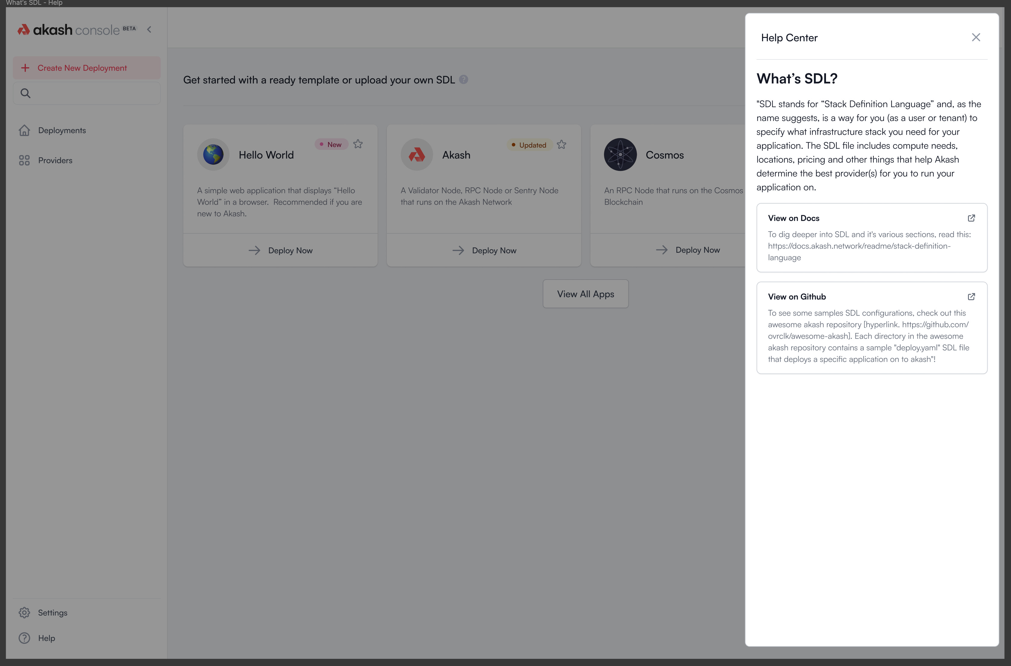 Add In-Product Help · Issue #30 · akash-network/console · GitHub