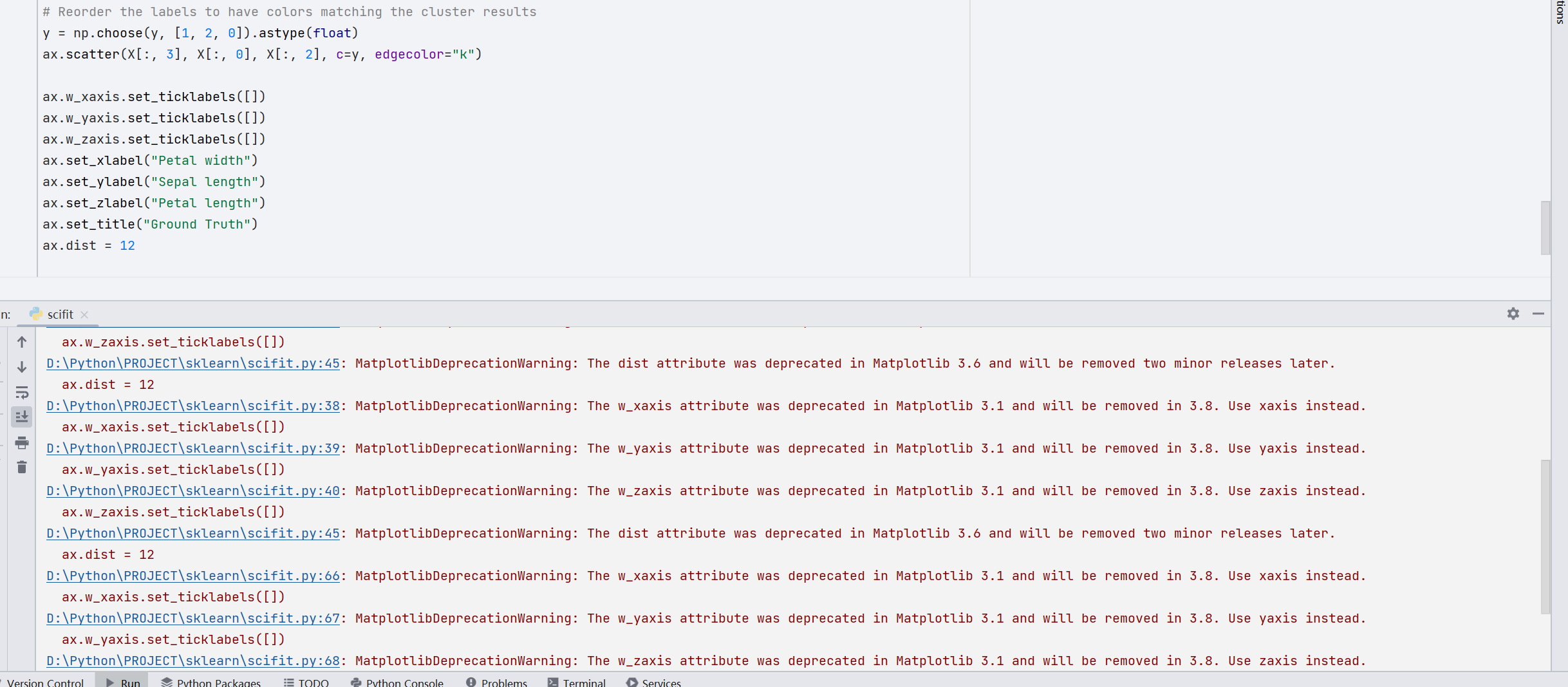 Example of code that needs to be updated · Issue #24685 · scikit-learn/scikit-learn · GitHub