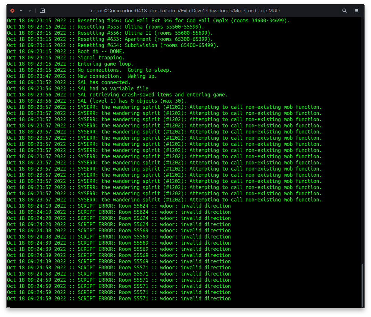 Server reporting SYSERR · Issue #107 · tbamud/tbamud · GitHub