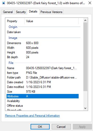[Feature Request]: Requested description section of properties of output images. · Issue #6833 ...