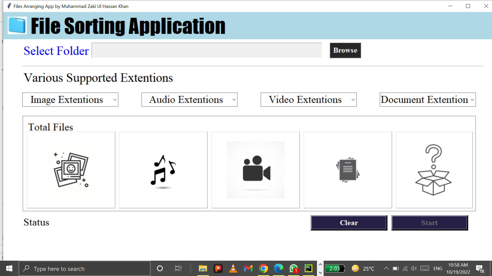 GitHub - muhammadzakikhan/File-Sorting-Desktop-Application