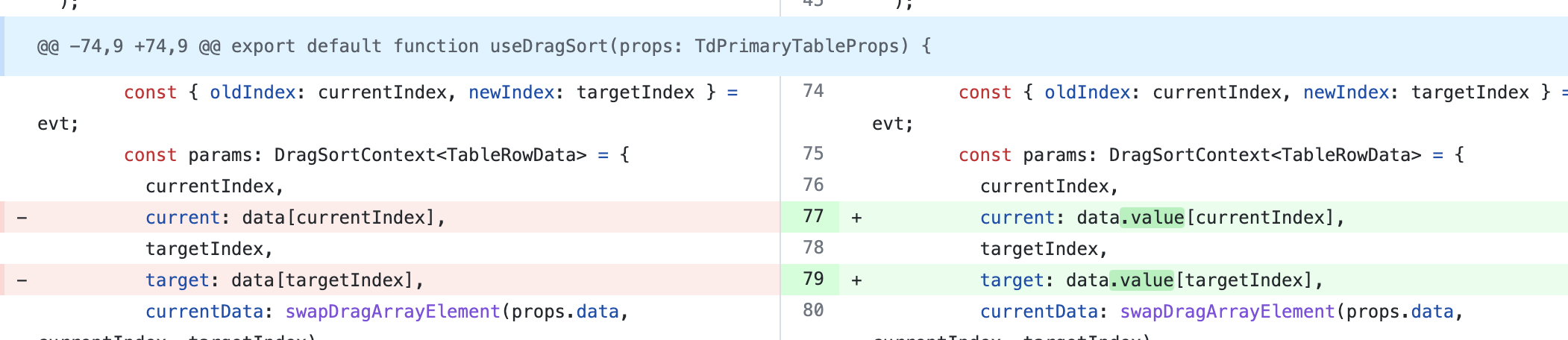 [table] onDragSort方法参数问题 · Issue #790 · Tencent/tdesign-vue-next · GitHub