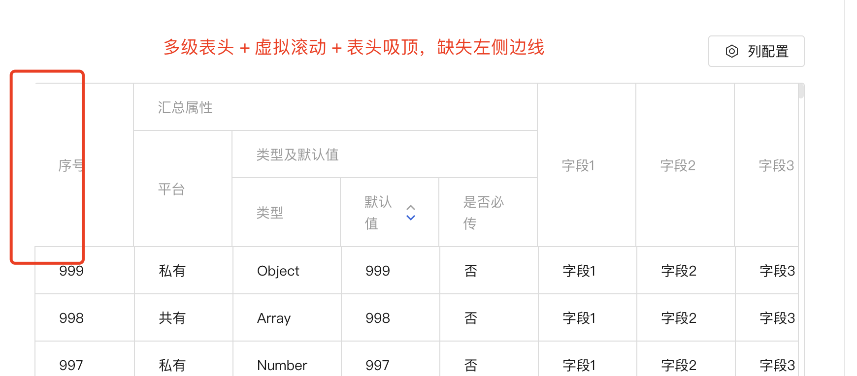 [table] 虚拟滚动 多级表头 表头吸顶，缺失左侧边线 · Issue 1126 · Tencent Tdesign Vue · Github