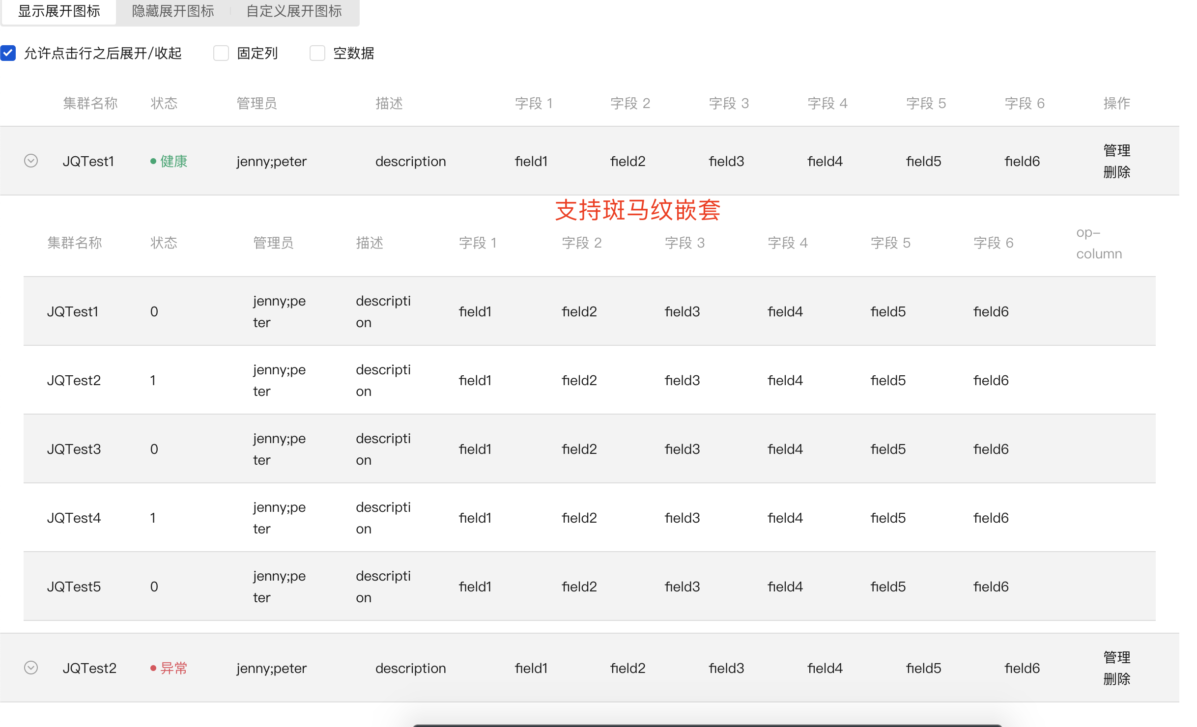 [Table]表格嵌套情况下不能独立控制 stripe/border 属性 · Issue #1272 · Tencent/tdesign-vue · GitHub