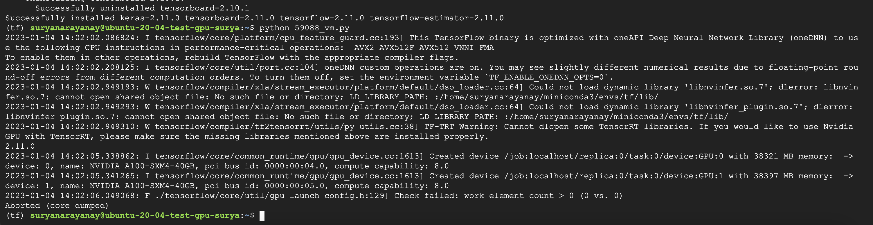Check failure when running gen_bitwise_ops.population_count · Issue #59088 · tensorflow ...