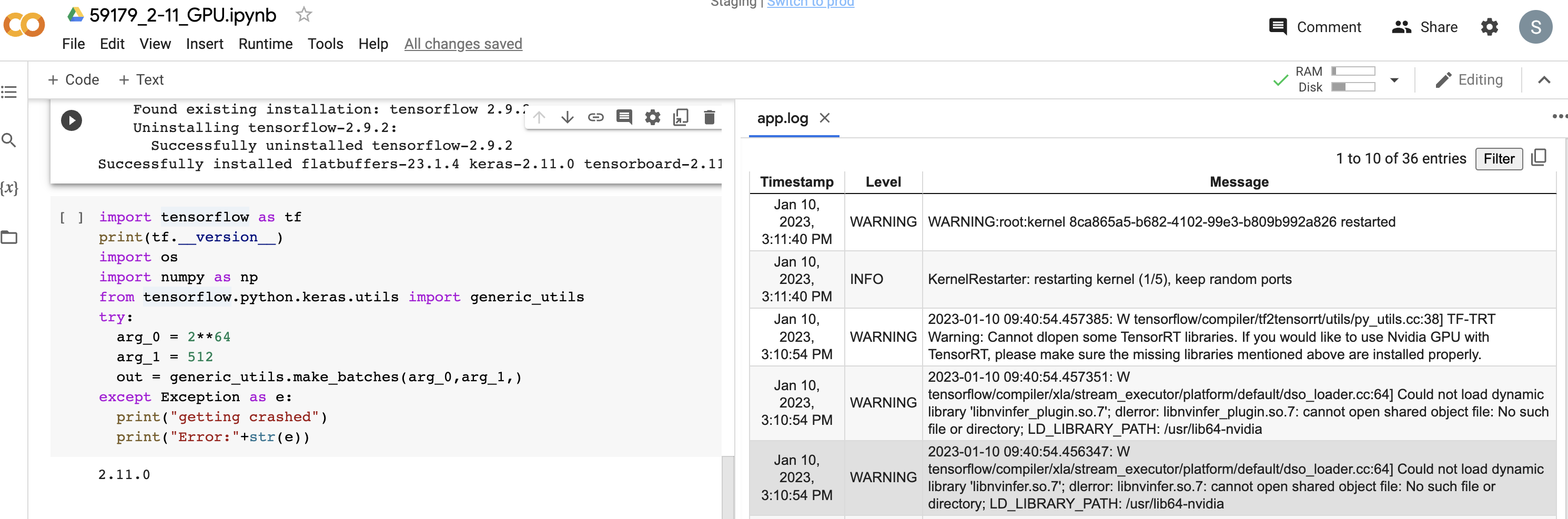 Process killed when running generic_utils.make_batches · Issue #59179 · tensorflow/tensorflow ...