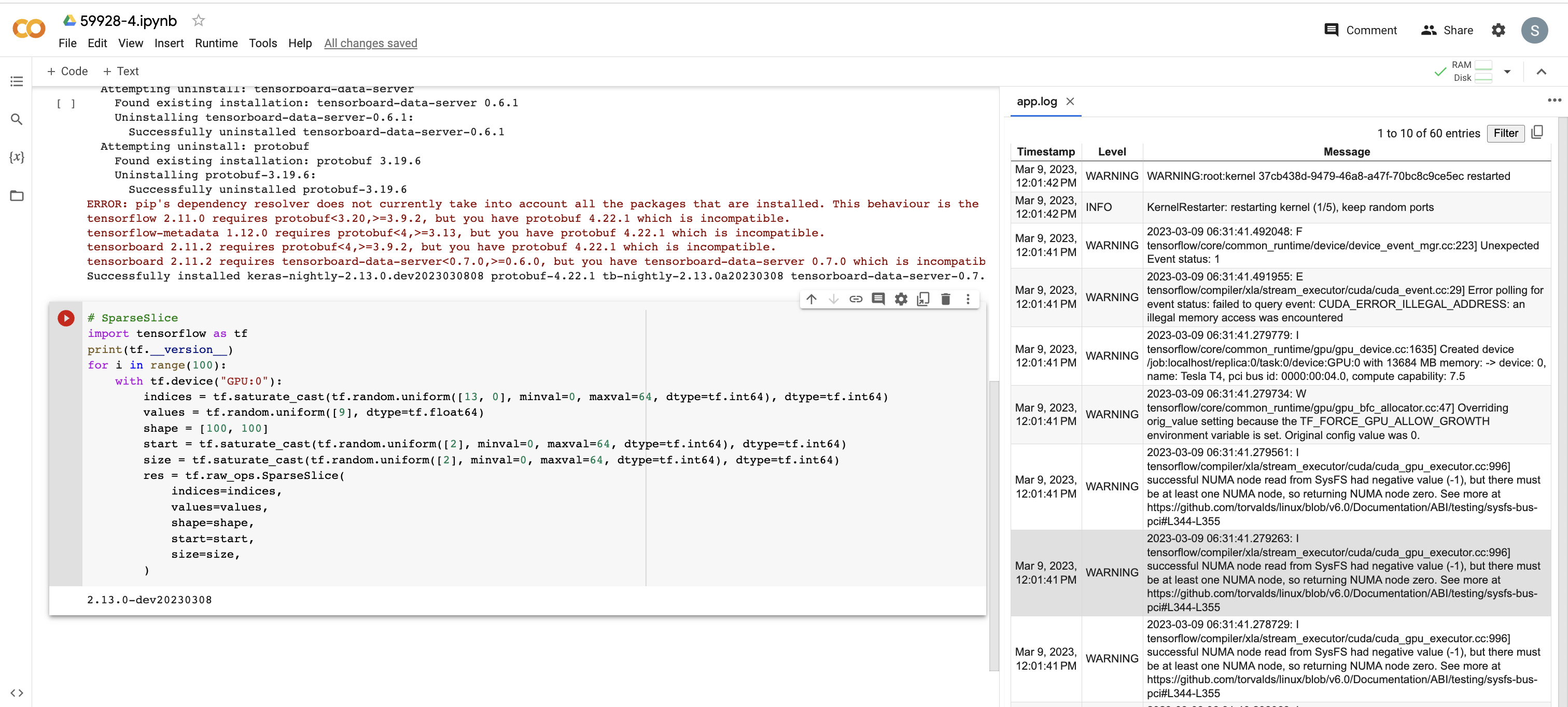 Crash due to CUDA_ERROR_ILLEGAL_ADDRESS can be triggered in SparseReorder ...
