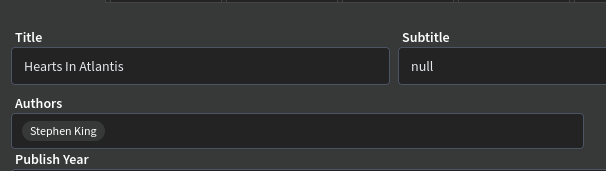[Bug]: Subtitle saved as null · Issue #1061 · advplyr/audiobookshelf · GitHub