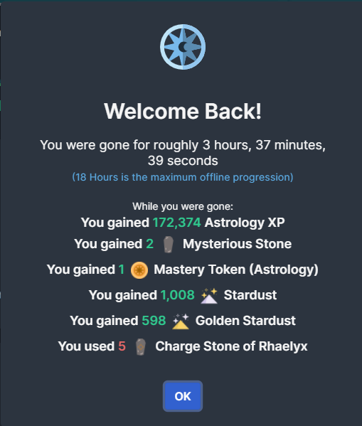 Bug Charge Stones Of Rhaelyx Is Used When Training Astrology · Issue 2637 · Melvoridle