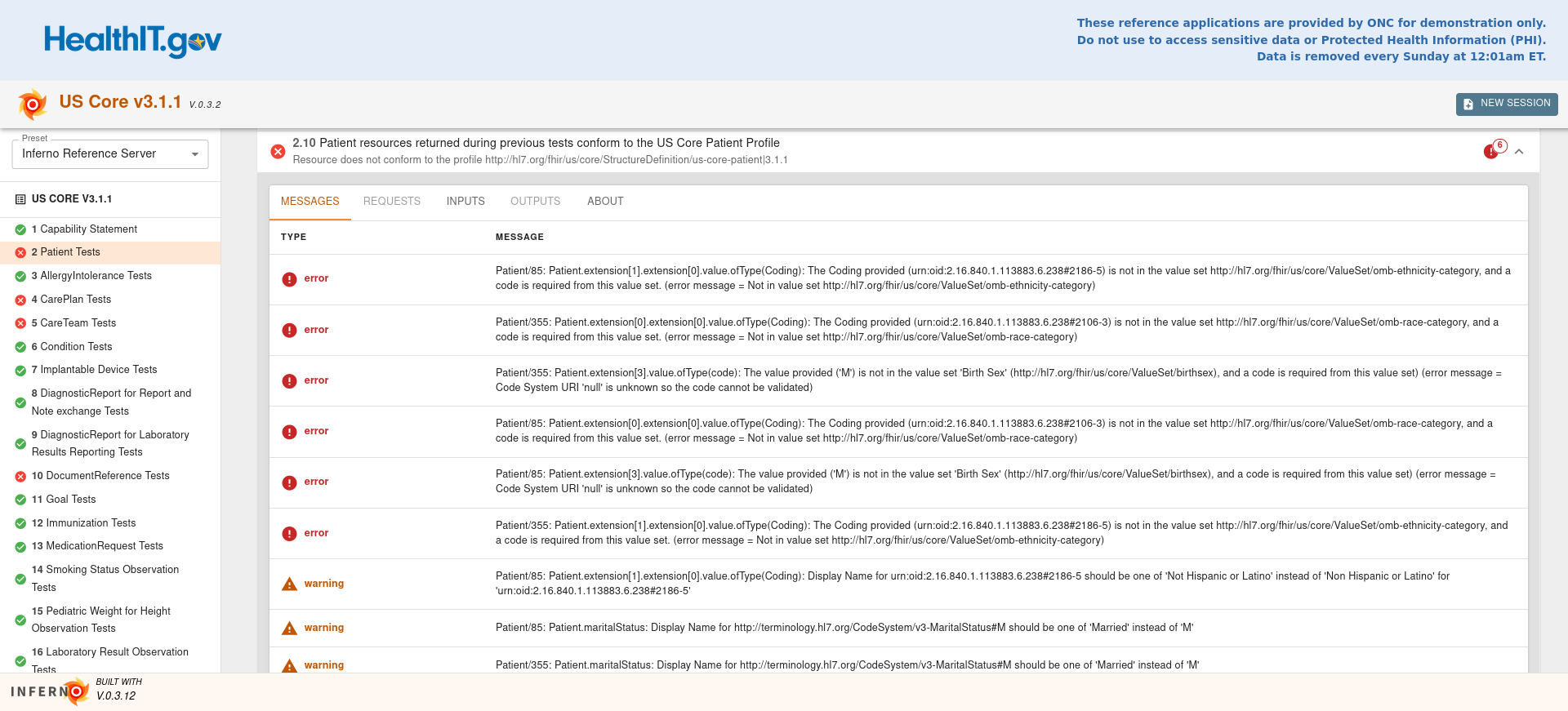 Issue in patient resource validation · Issue #308 · onc-healthit/onc ...