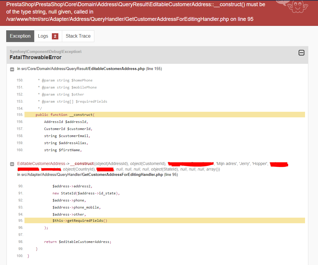 Fatal: Edit customer address error when no company-name is given. · Issue #23986 · PrestaShop ...