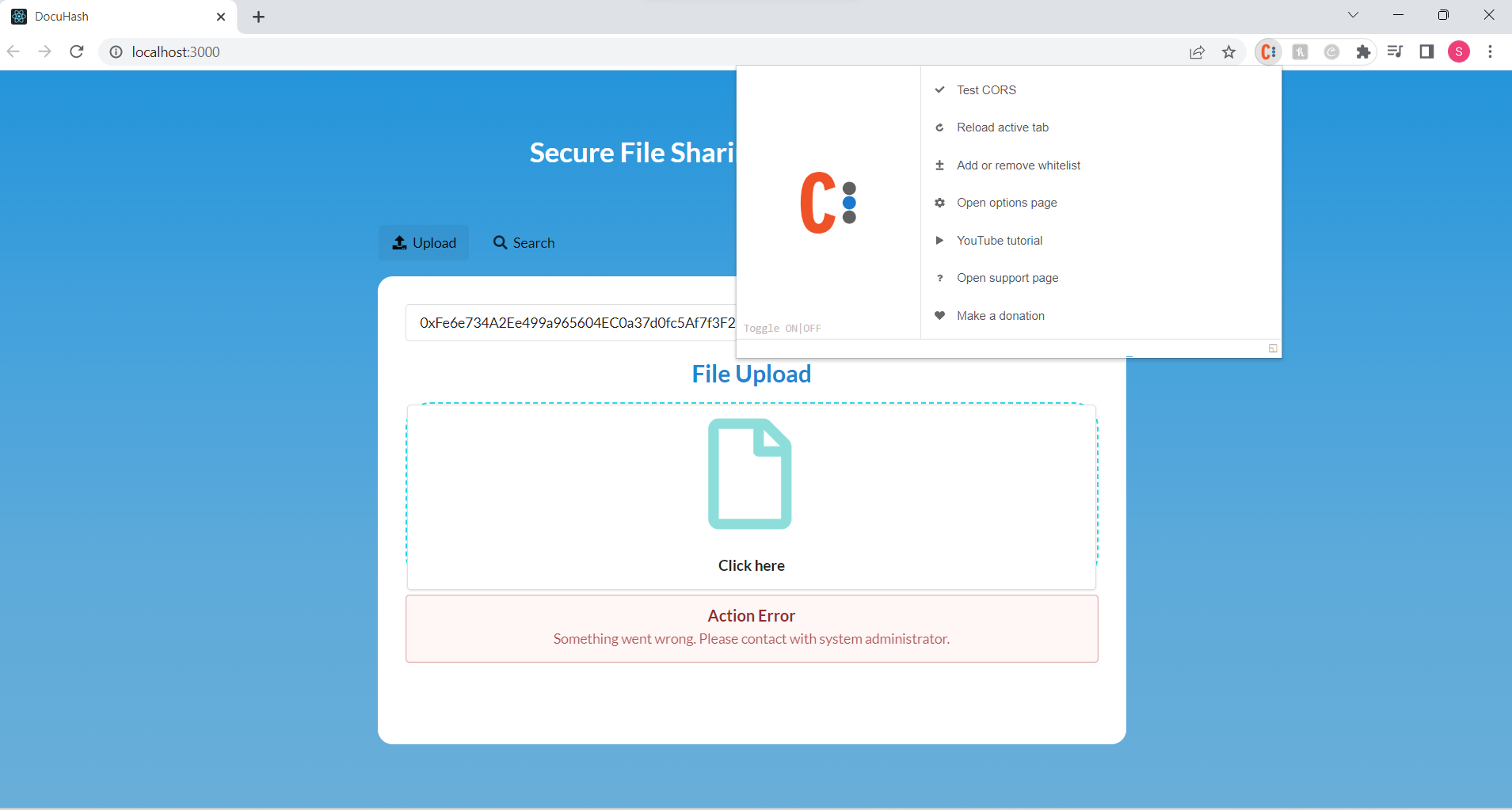I am unable to upload the file · Issue #12 · vaibs28/Secure-File-Sharing-Blockchain · GitHub