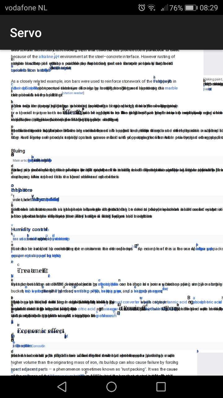 Zooming in on Android causes fonts to overlap · Issue #21100 · servo/servo · GitHub