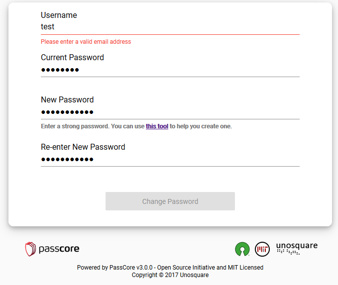Username Field Requires Email Address · Issue 123 · Unosquare Passcore · Github