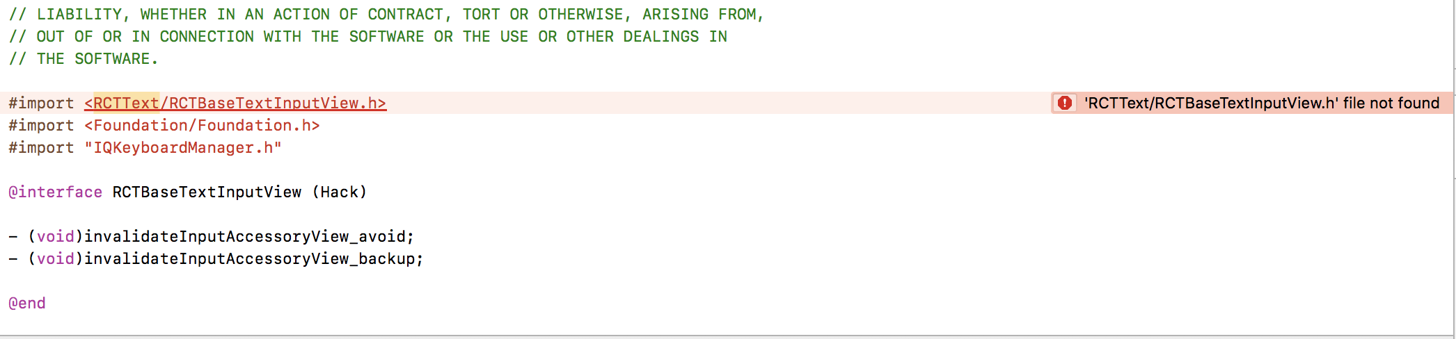 RCTTextInput.h not found on react-native@0.53 · Issue #20 · douglasjunior/react-native-keyboard ...