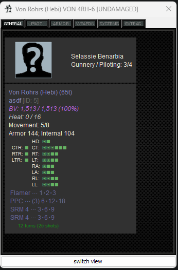 RFE: update Unit Display GUI to allow a tabbed and non tabbed versions · Issue #3945 · MegaMek ...