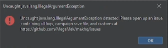 NPE - Casual Joker Stream March 4th. Limited Info · Issue #4233 · MegaMek/megamek · GitHub