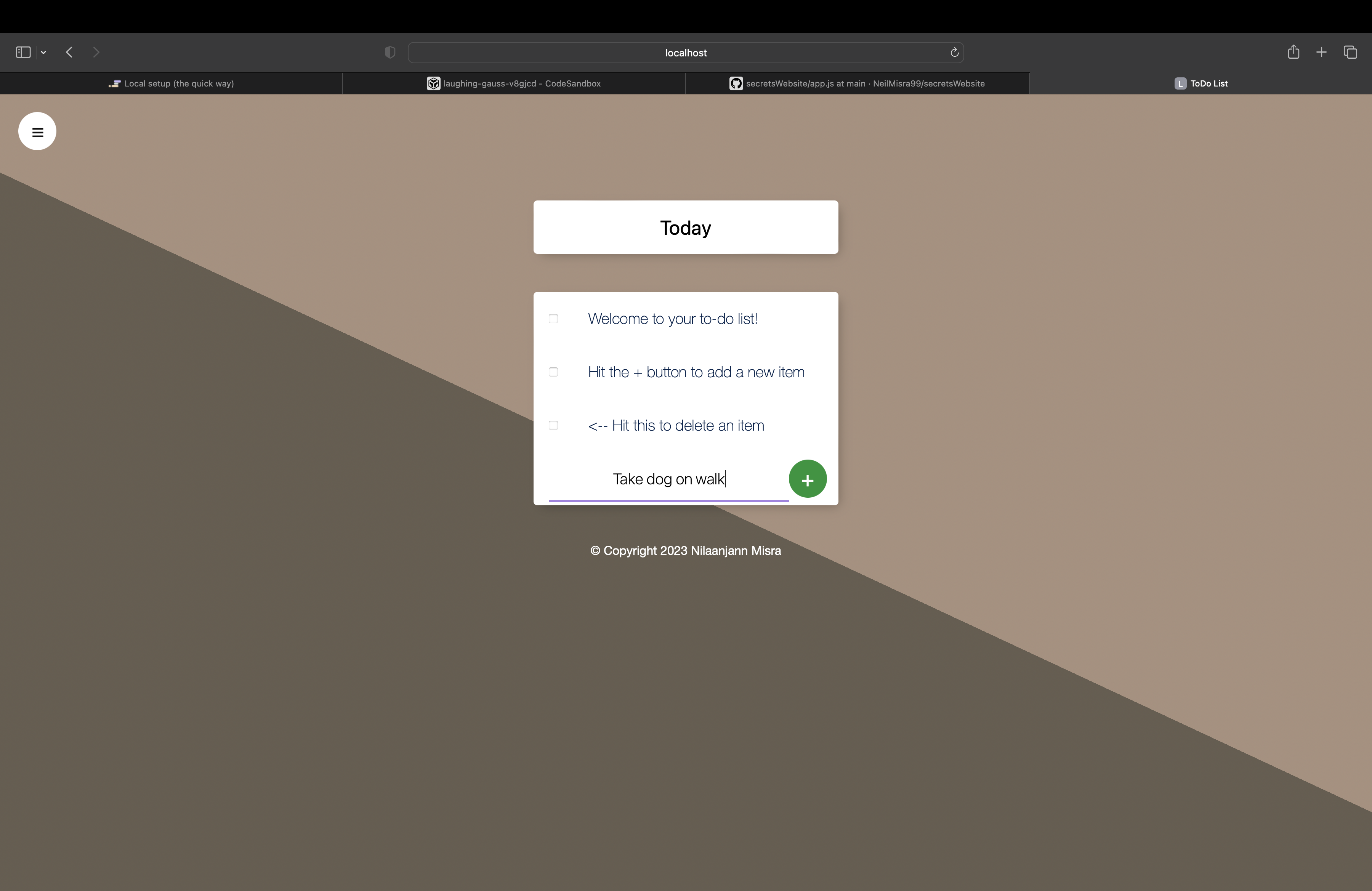 GitHub - NeilMisra99/toDoList: A simple to-do list site that is hosted online in its entirety ...