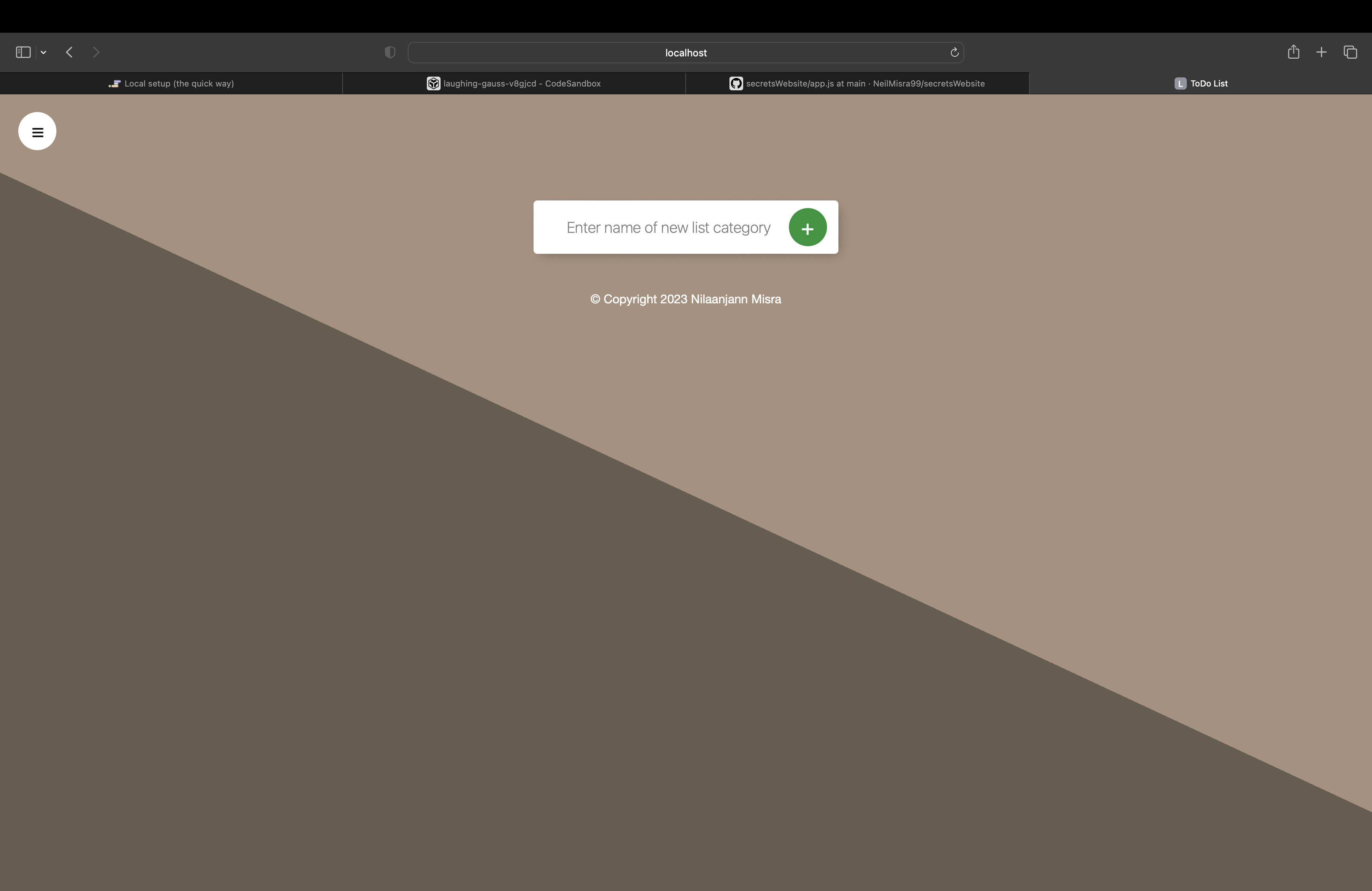 Github Neilmisra99todolist A Simple To Do List Site That Is Hosted Online In Its Entirety
