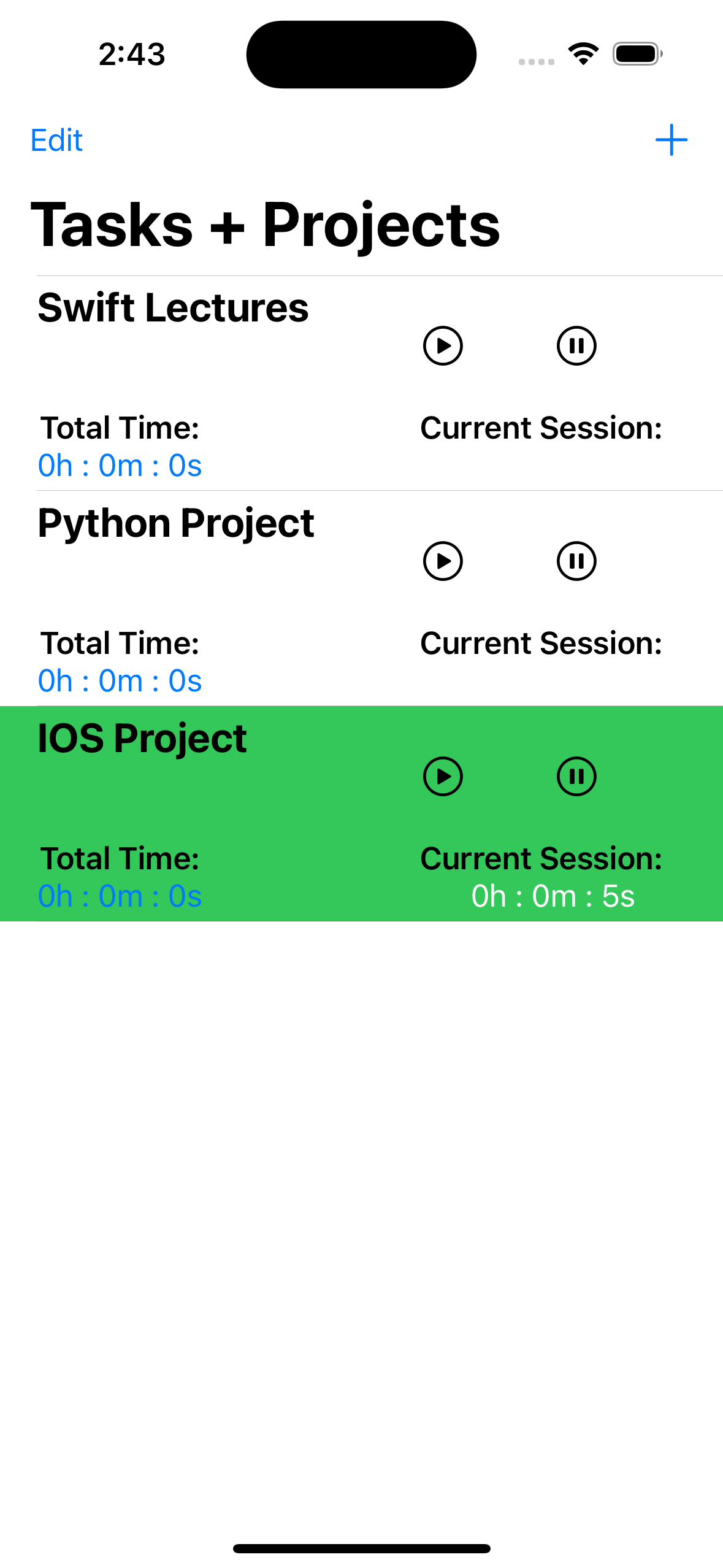 GitHub - NLaw52/Task-Timer: An iOS app that tracks time spent on tasks.